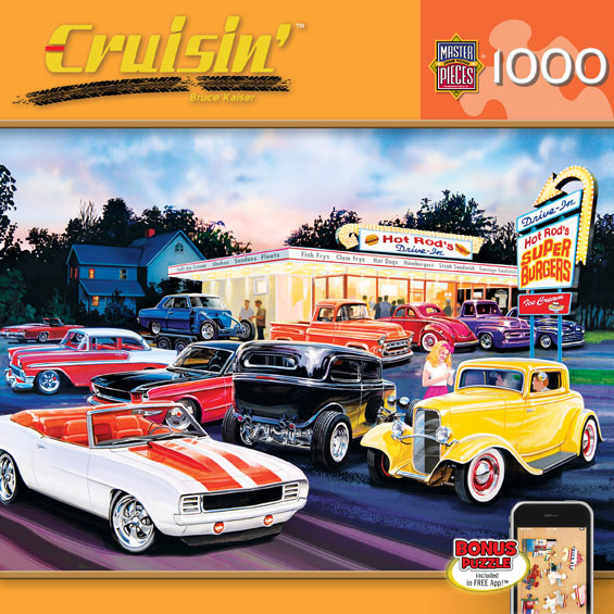 Hot Rod’s Drive In (Cruisin'), 1000 Pieces, MasterPieces | Serious Puzzles