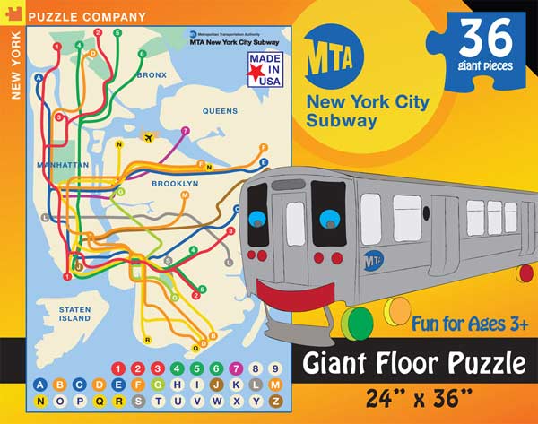 Transit Maps - New York City, 36 Pieces, New York Puzzle Co | Serious ...