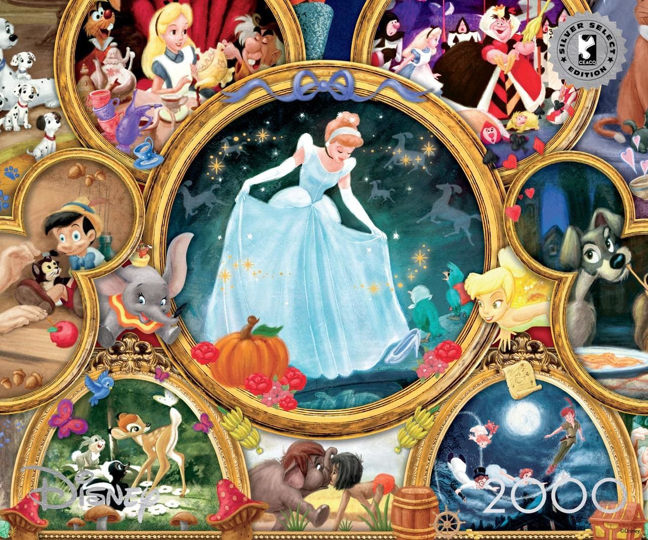 Silver: Disney Classic Collage - 2000 Piece Jigsaw Puzzle by Ceaco ...