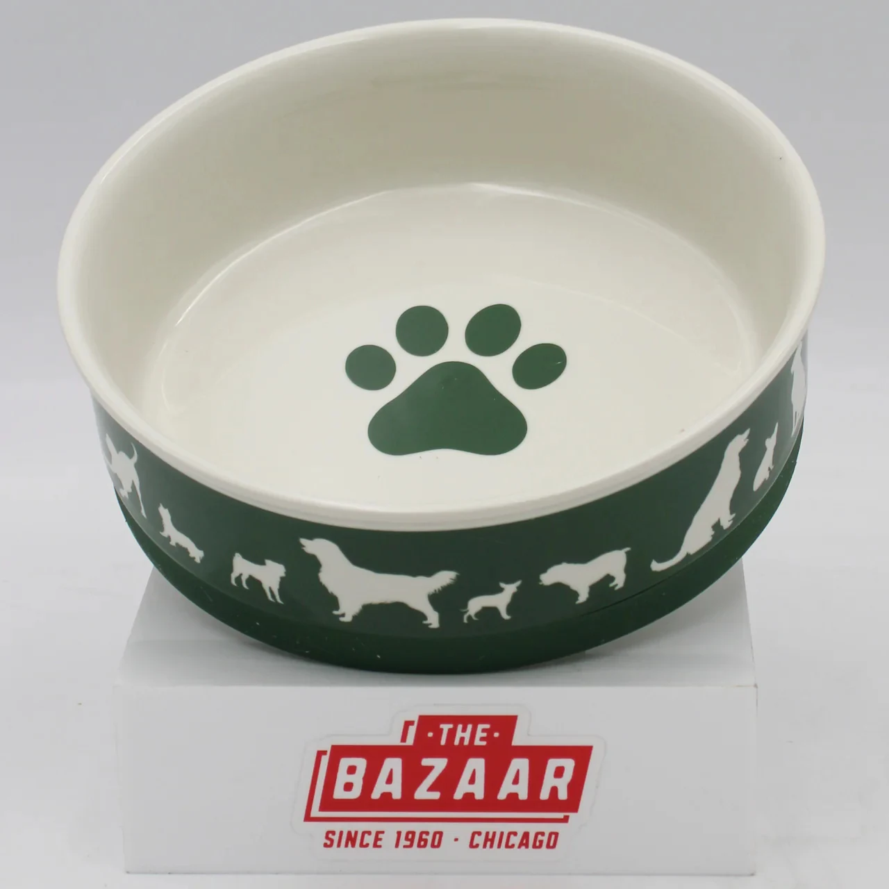 CERAMIC PET BOWL - DOG SHOW HUNTER GREEN by Gift Solutions | Serious ...