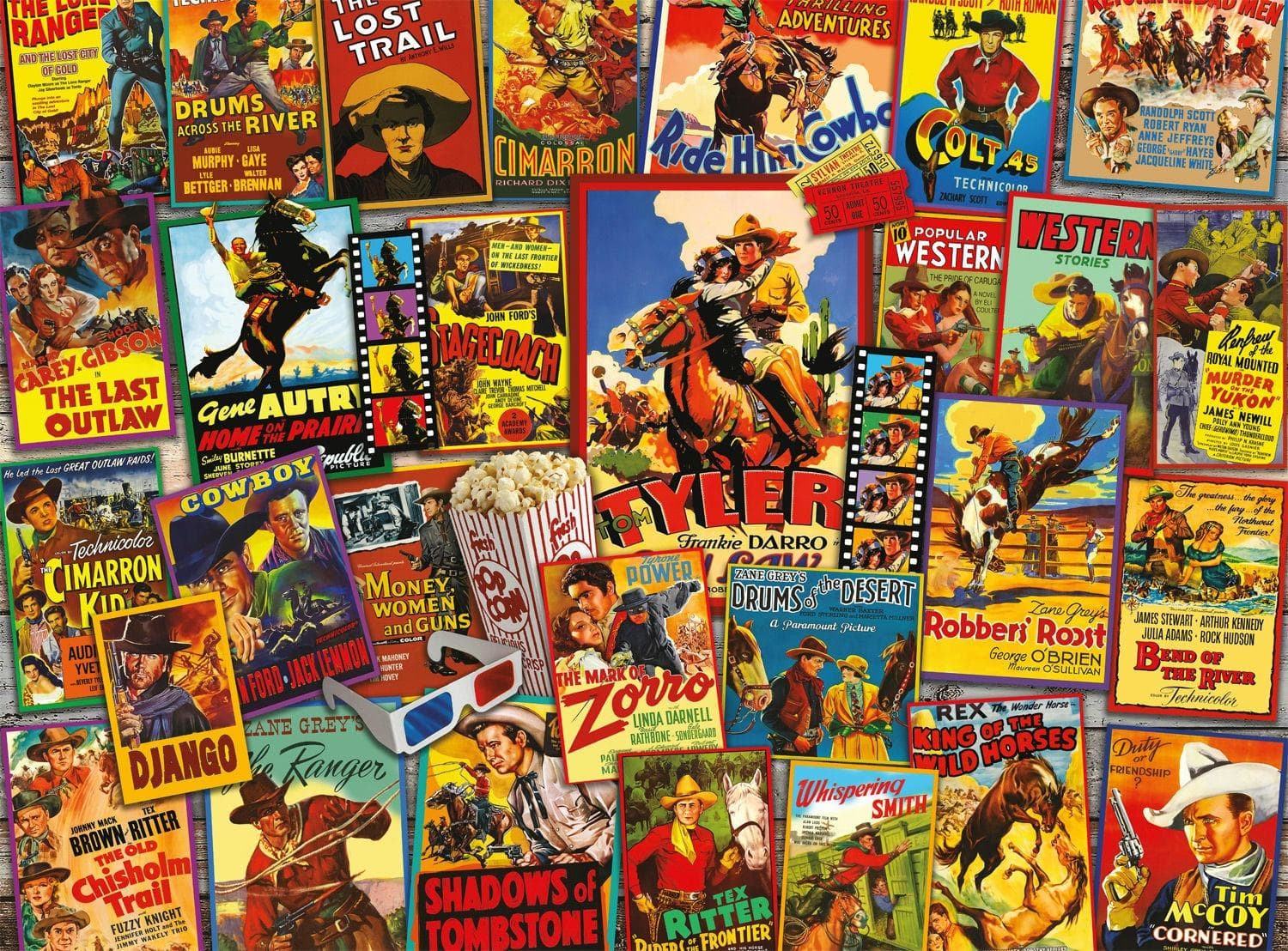 Great Western Posters - 1000 Piece Jigsaw Puzzle by Buffalo Games ...