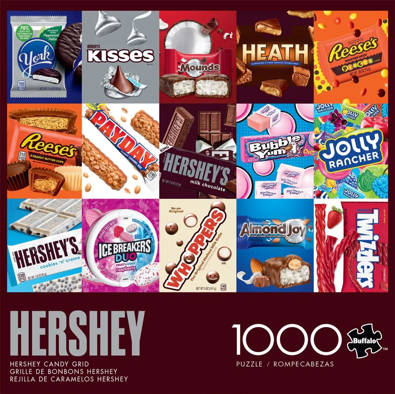 Hershey Candy Grid - Scratch and Dent - 1000 Piece Jigsaw Puzzle by ...