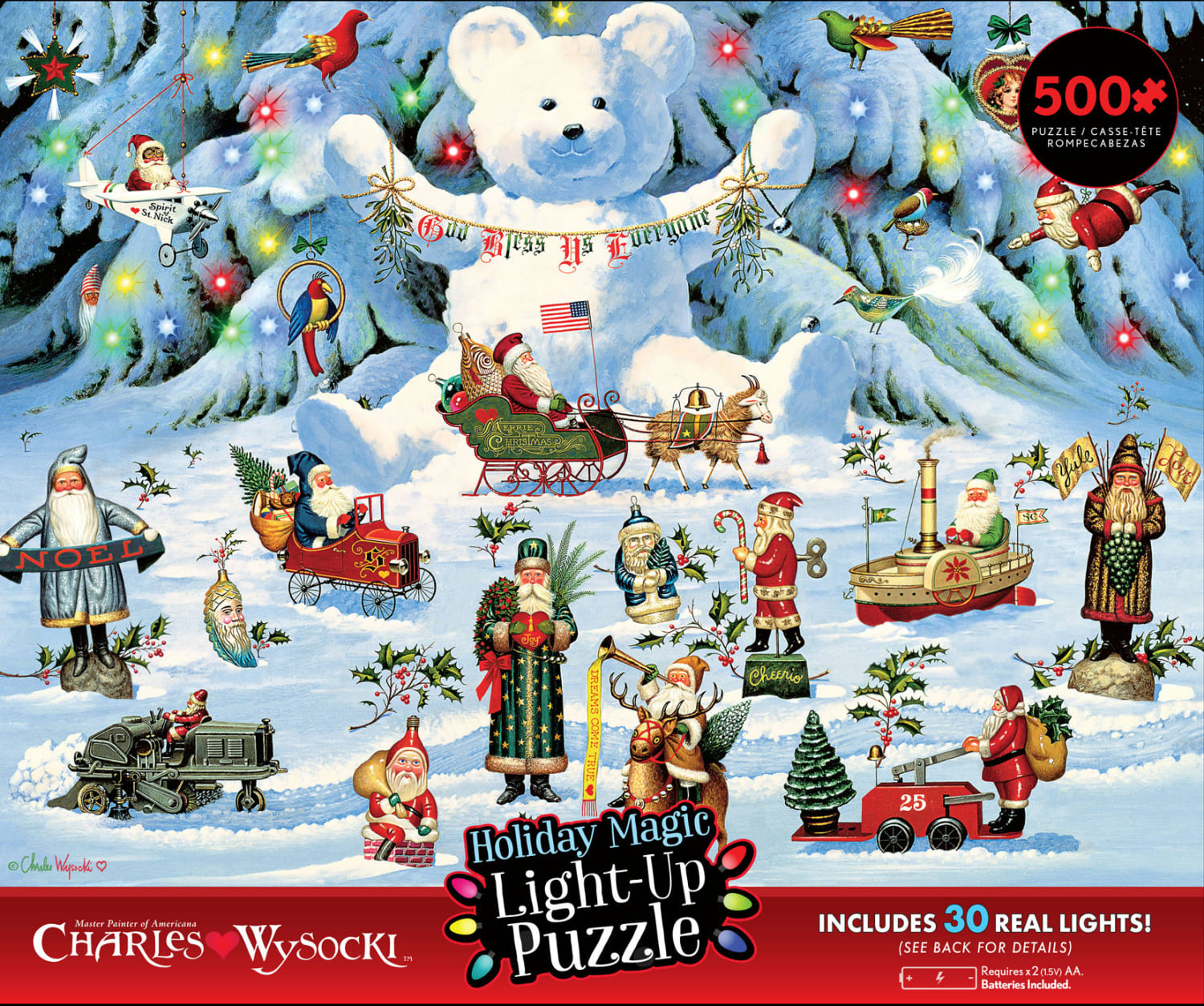 Wysocki Light Up Puzzle - Scratch and Dent - 500 Piece Jigsaw Puzzle by ...