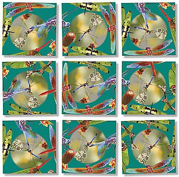 Dragonflies - 9 Piece Jigsaw Puzzle by Scramble Squares | Serious Puzzles