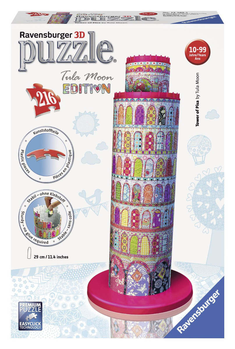 Tula Moon: Pisa Tower 3D, 216 Pieces, Ravensburger | Serious Puzzles