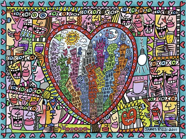 James Rizzi: All that Love in the Middle of the City, 1500 Pieces ...