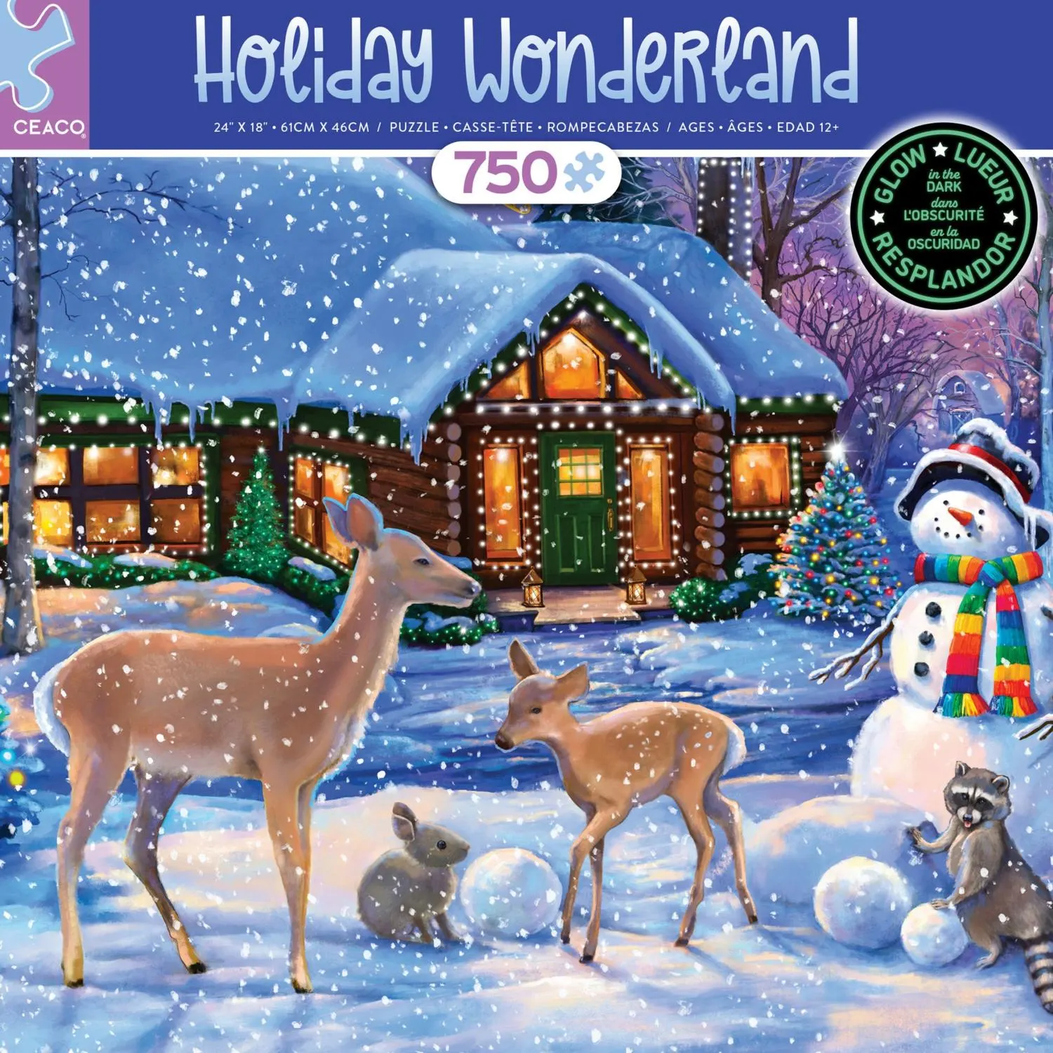 Holiday Wonderland Glow - 750 Piece Jigsaw Puzzle by Ceaco | Serious ...