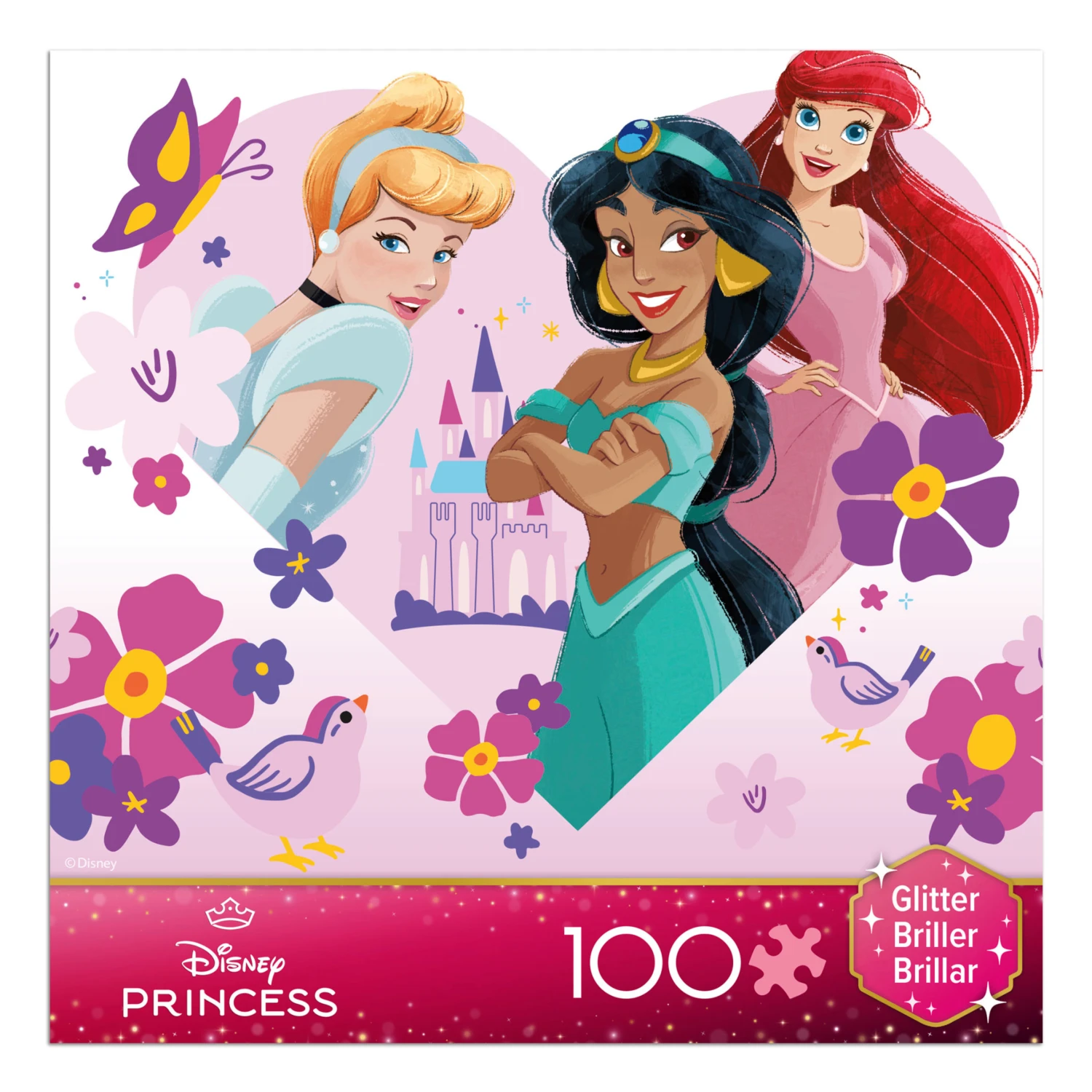 Princess Collage Glitter - Scratch and Dent - 100 Piece Jigsaw Puzzle ...