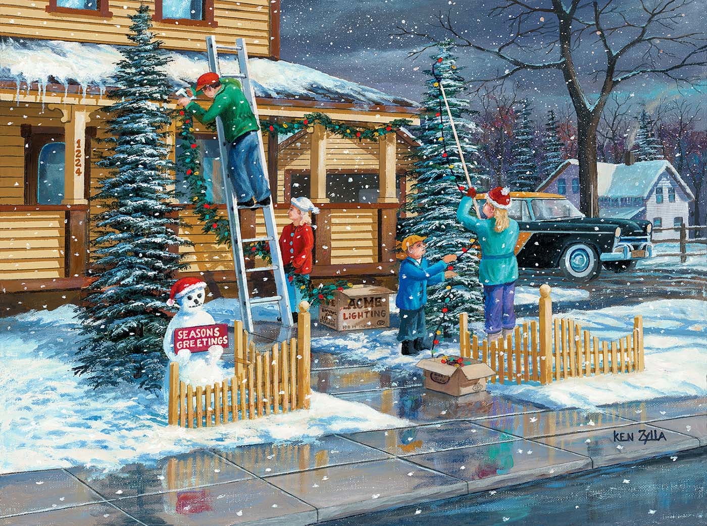 Deck the Halls - 1000 Piece Jigsaw Puzzle by SunsOut | Serious Puzzles