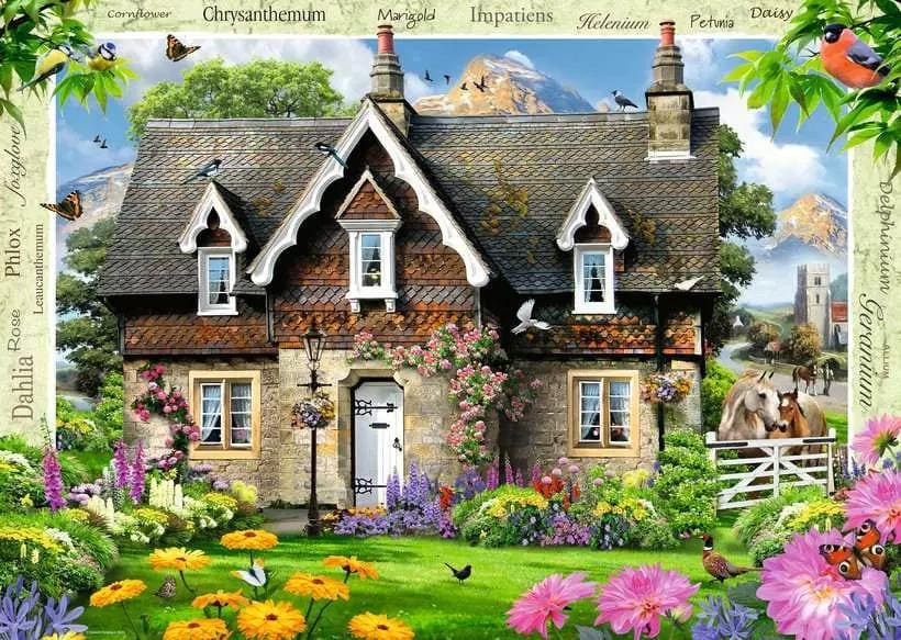 Country Cottage Hillside Cottage - Scratch and Dent - 1000 Piece Jigsaw ...