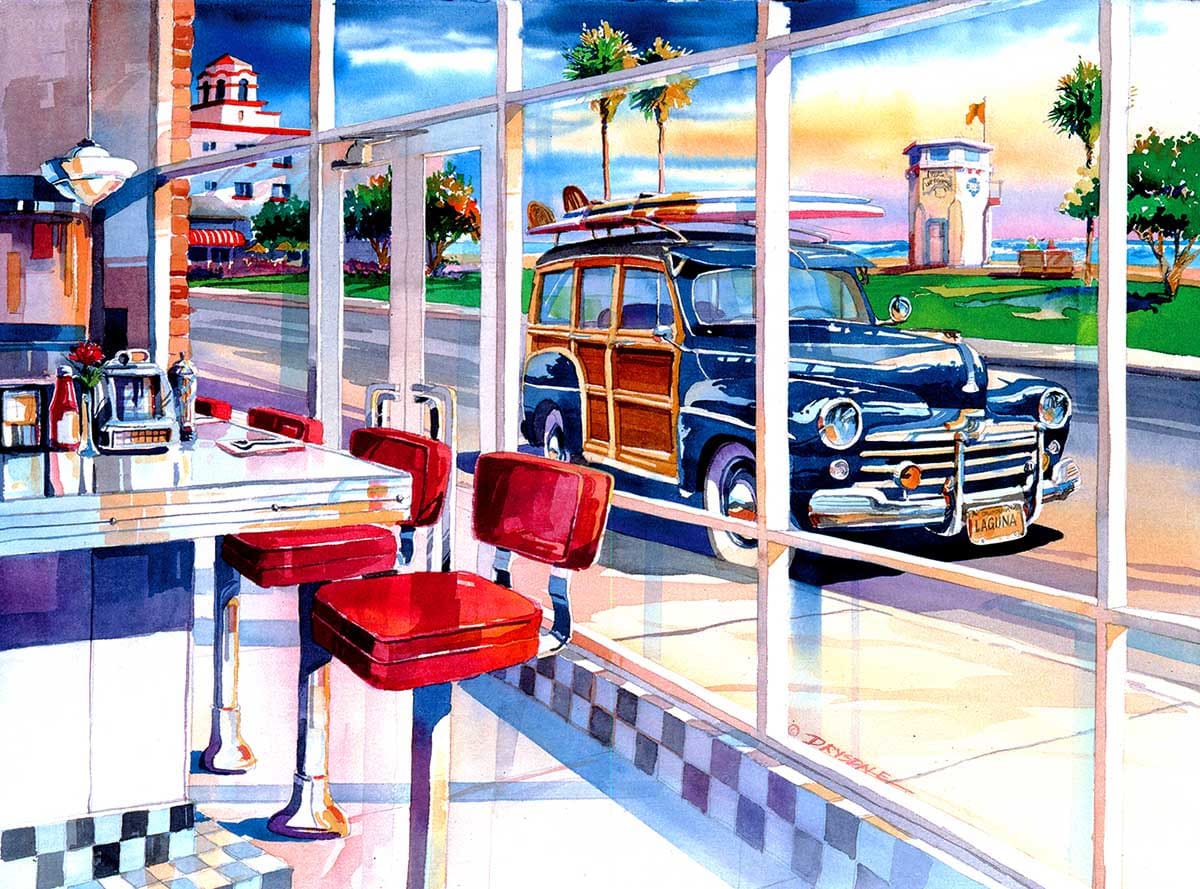 Diner Hangout - 1000 Piece Jigsaw Puzzle by RoseArt | Serious Puzzles