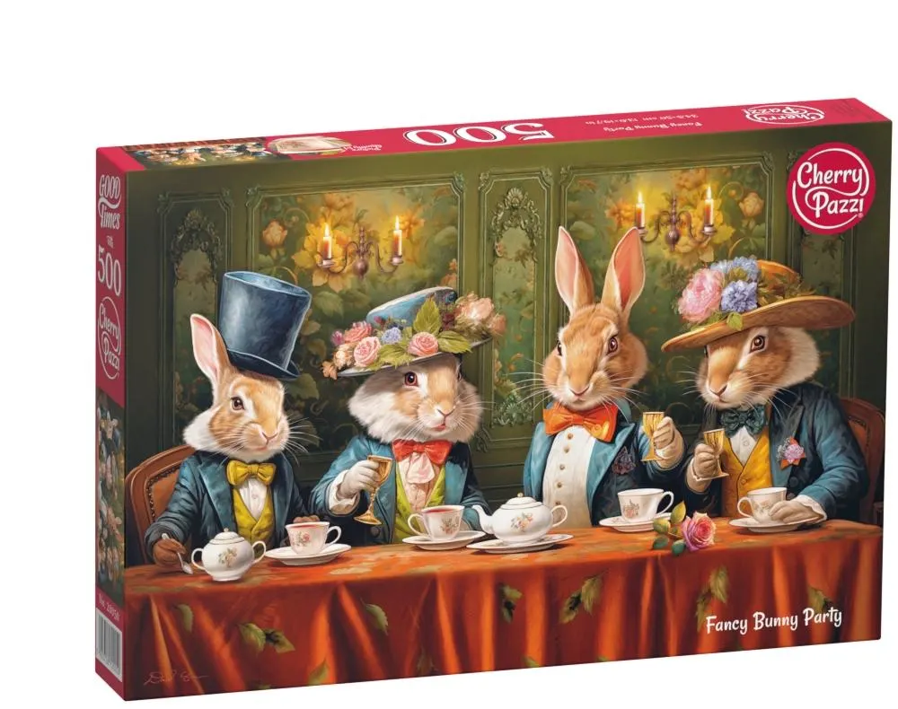 Fancy Bunny Party - 500 Piece Jigsaw Puzzle by CherryPazzi | Serious ...