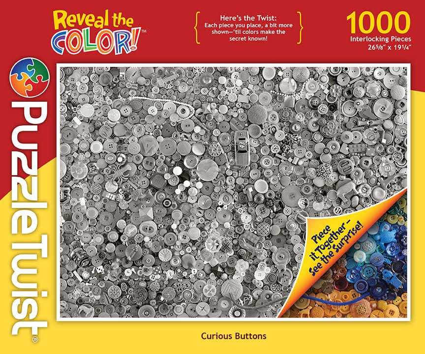 Curious Buttons - Reveal the Color - 1000 Piece Jigsaw Puzzle by ...