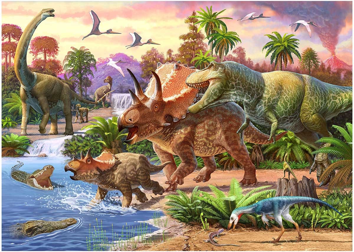 Dinosaurs - 1000 Piece Jigsaw Puzzle by River's Edge | Serious Puzzles