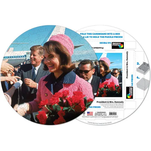 President & Mrs. Kennedy - 140 Piece Jigsaw Puzzle by Pigment & Hue ...