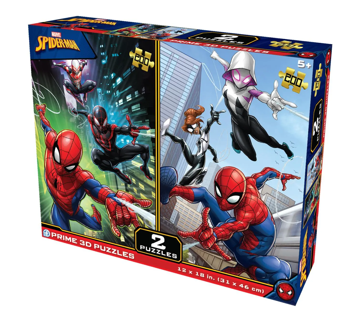 Marvel Spider-Man 2-Pack 3D Puzzles - Scratch and Dent - 200 Piece ...
