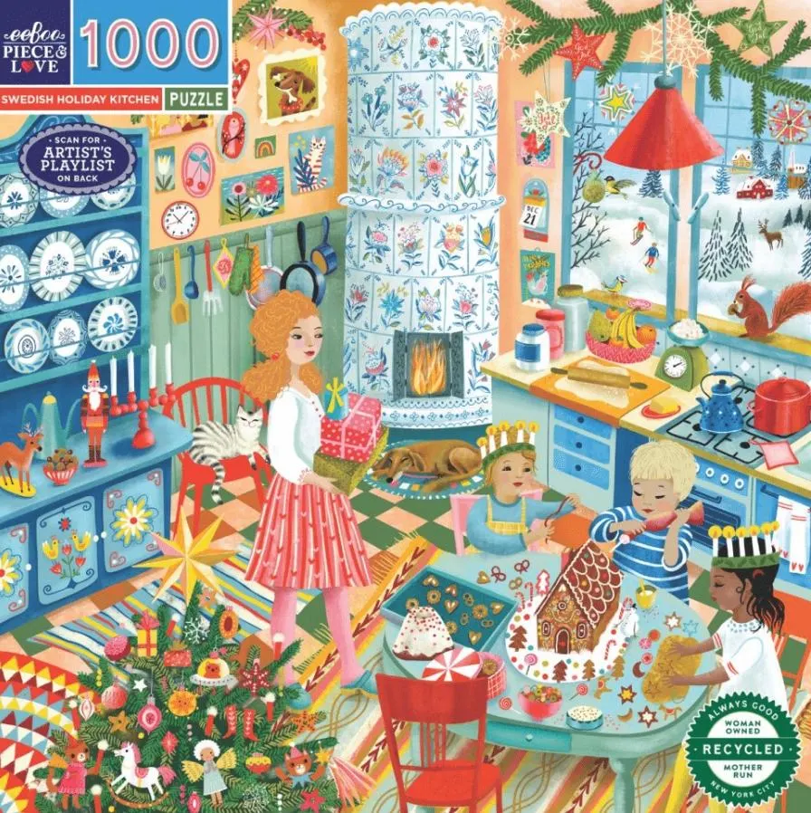 Swedish Holiday Kitchen - 1000 Piece Jigsaw Puzzle by eeBoo | Serious ...