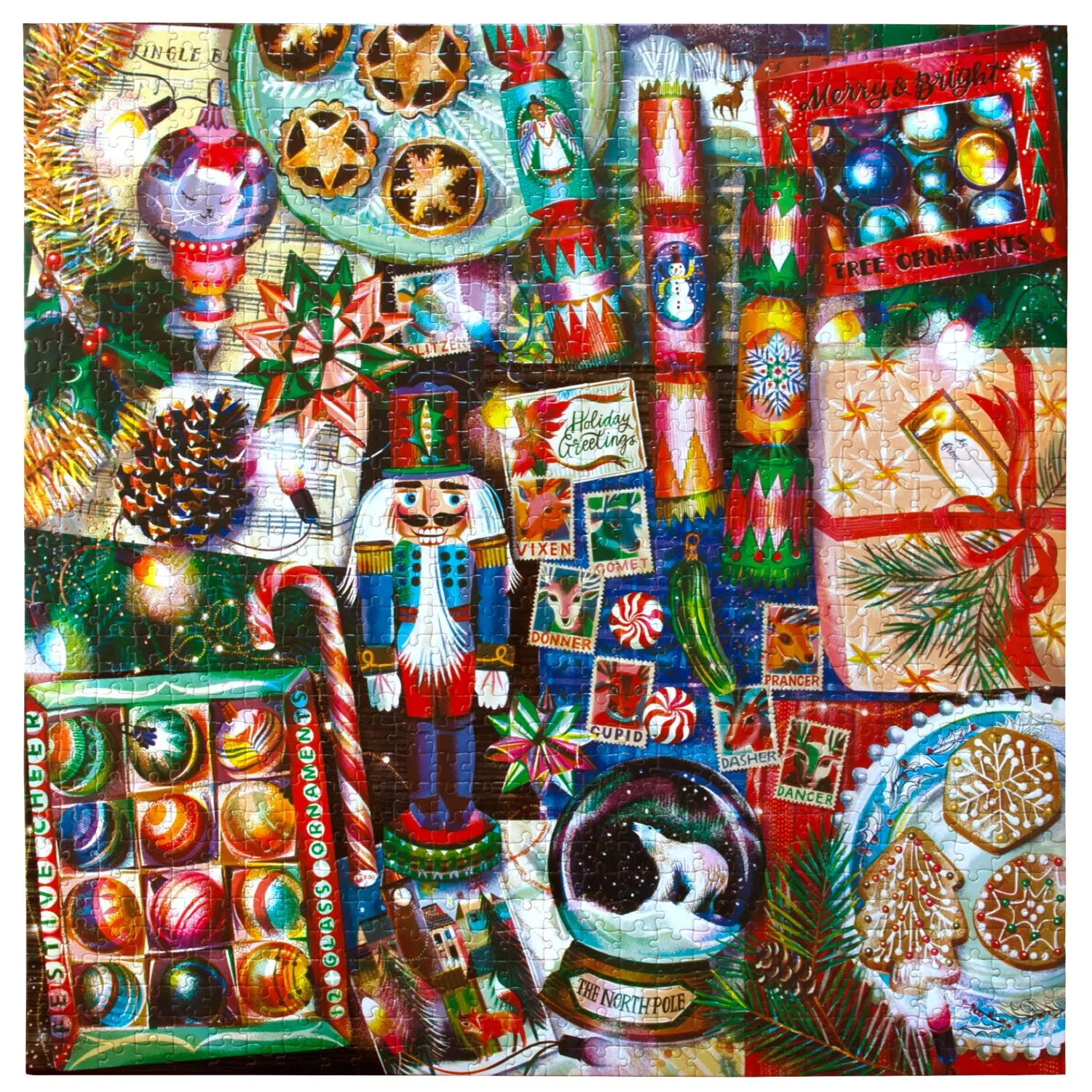 Christmas Decorations - 1000 Piece Jigsaw Puzzle by eeBoo | Serious Puzzles