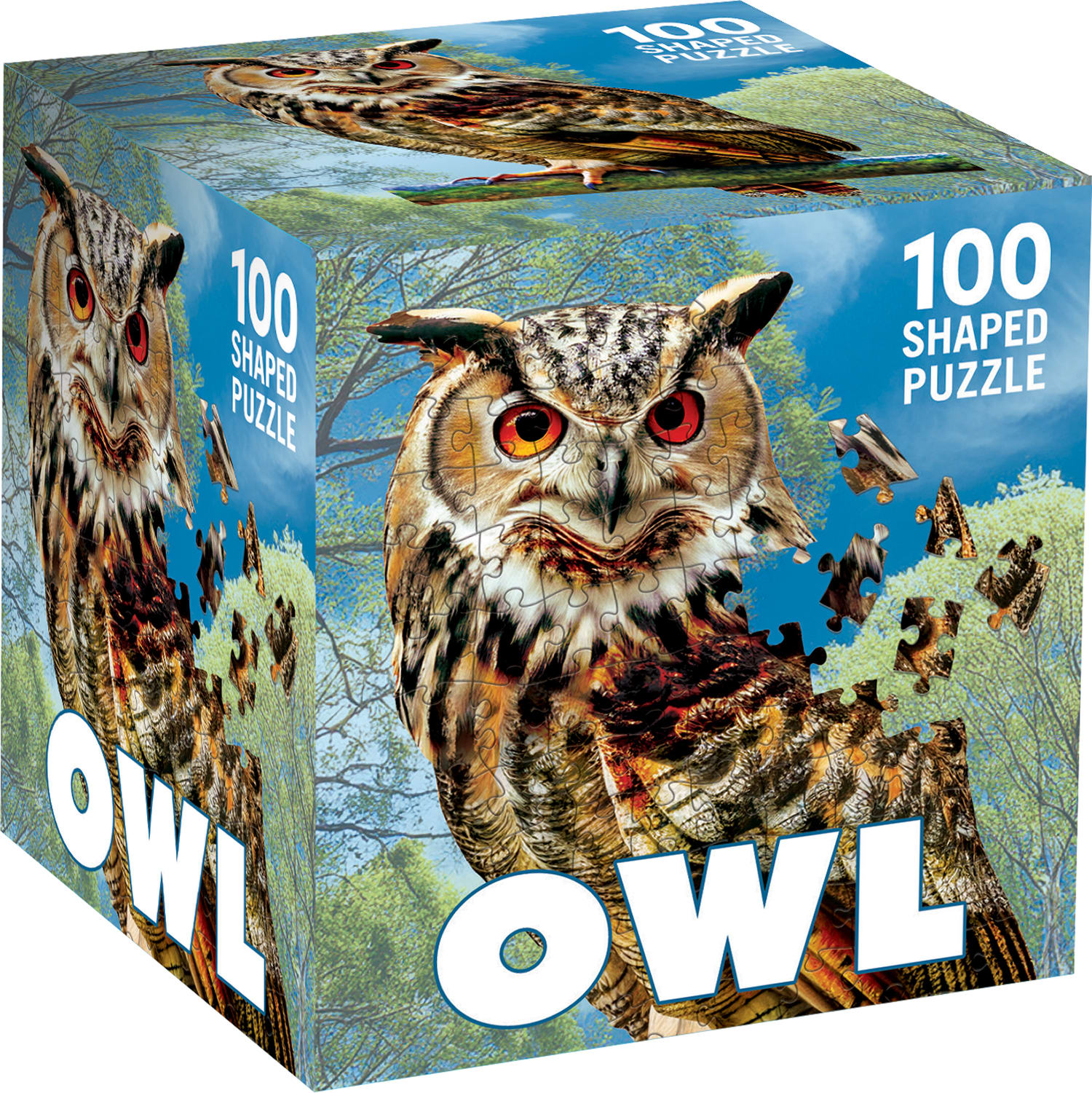 Owl - 100 Piece Jigsaw Puzzle by MasterPieces | Serious Puzzles
