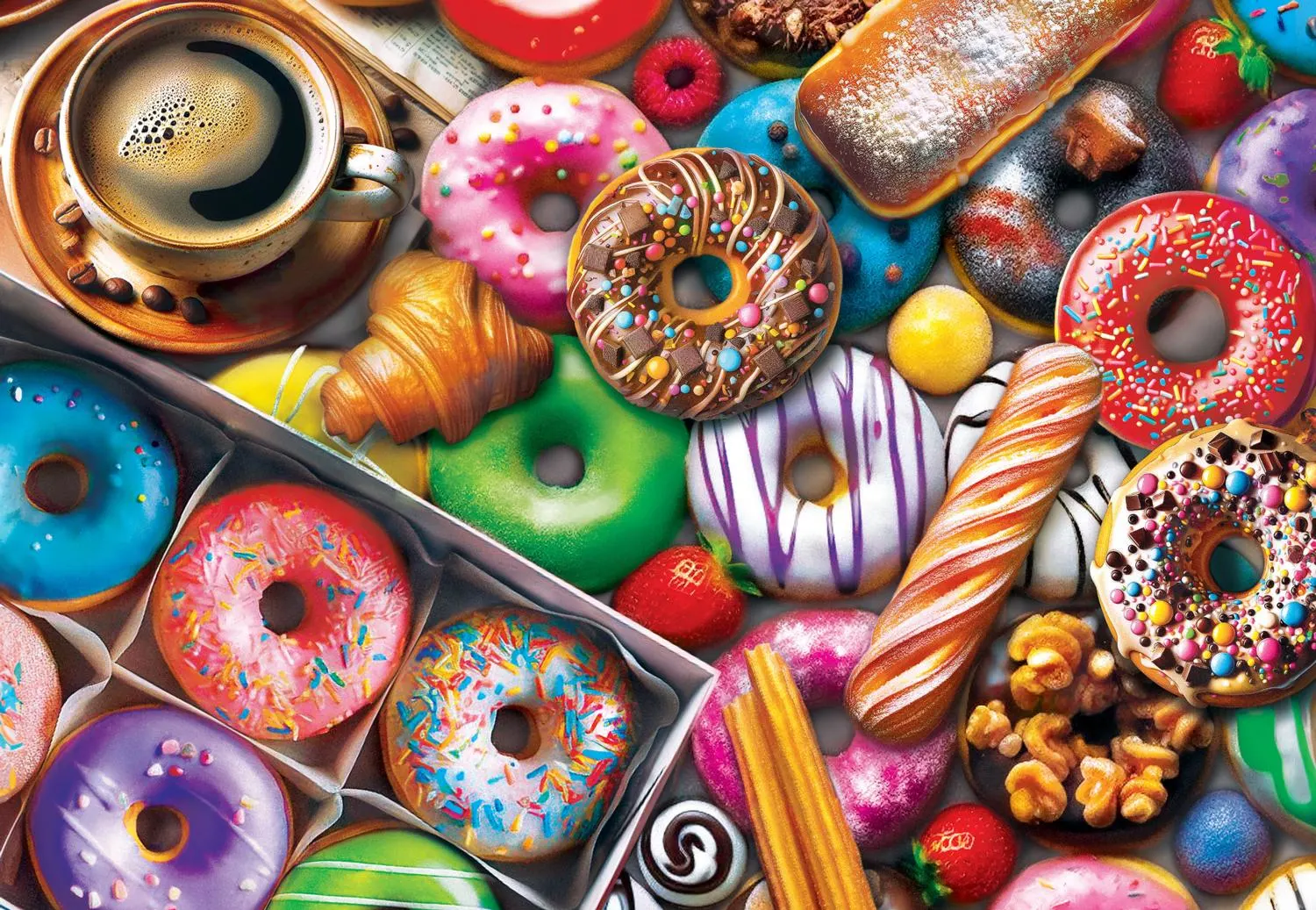 EZ Grip - Donut Delights - 1000 Piece Jigsaw Puzzle by MasterPieces ...