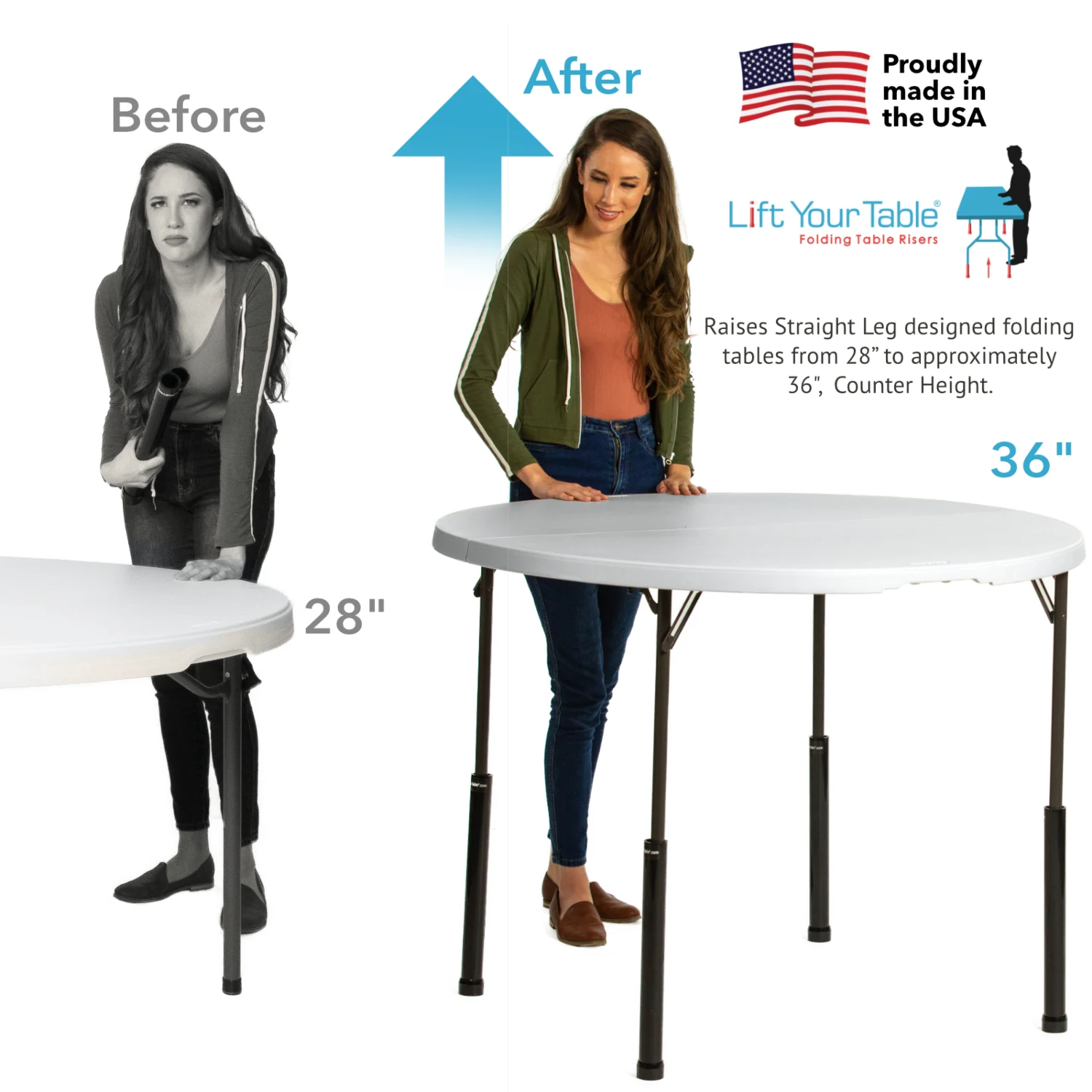 Straight leg Kit by Lift Your Table | Serious Puzzles