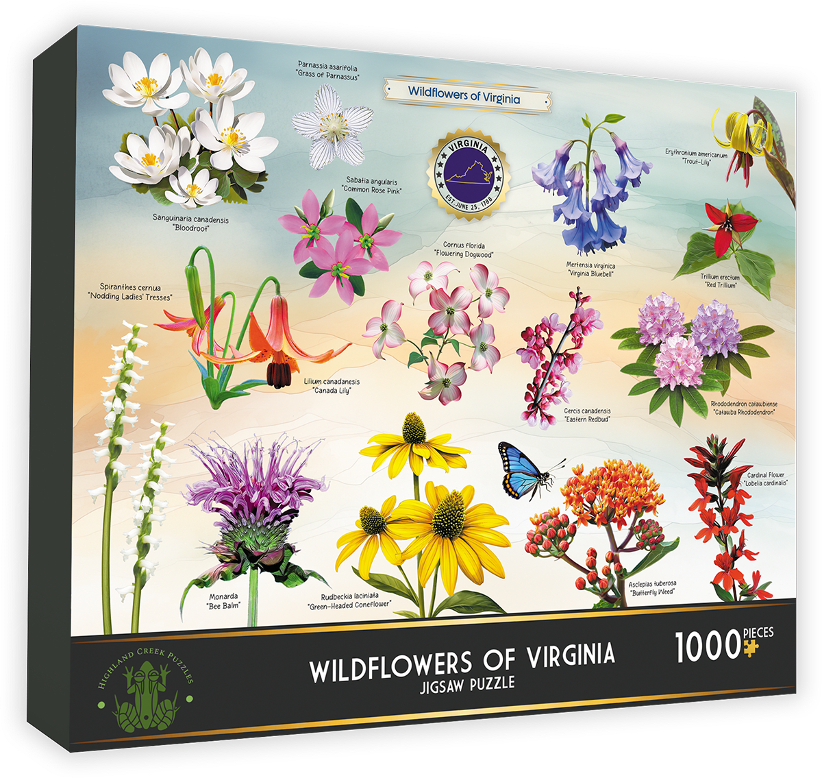 Wildflowers of Virginia - 1000 Piece Jigsaw Puzzle by Highland Creek ...