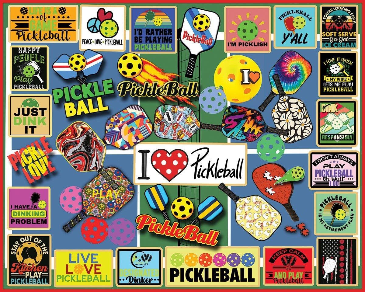 Pickleball - 1000 Piece Jigsaw Puzzle by White Mountain | Serious Puzzles