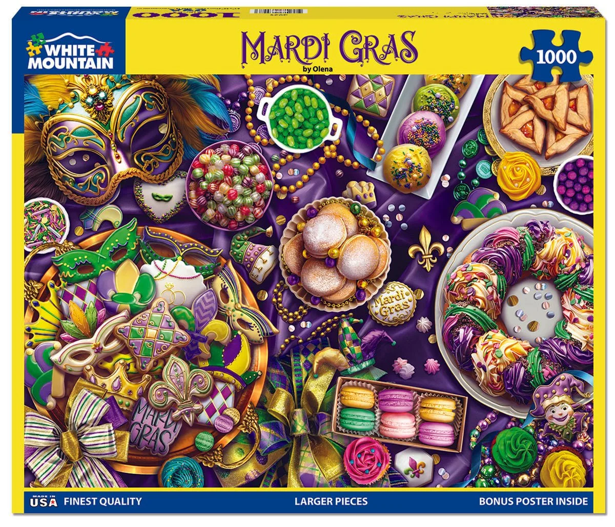Mardi Gras - 1000 Piece Jigsaw Puzzle by White Mountain | Serious Puzzles