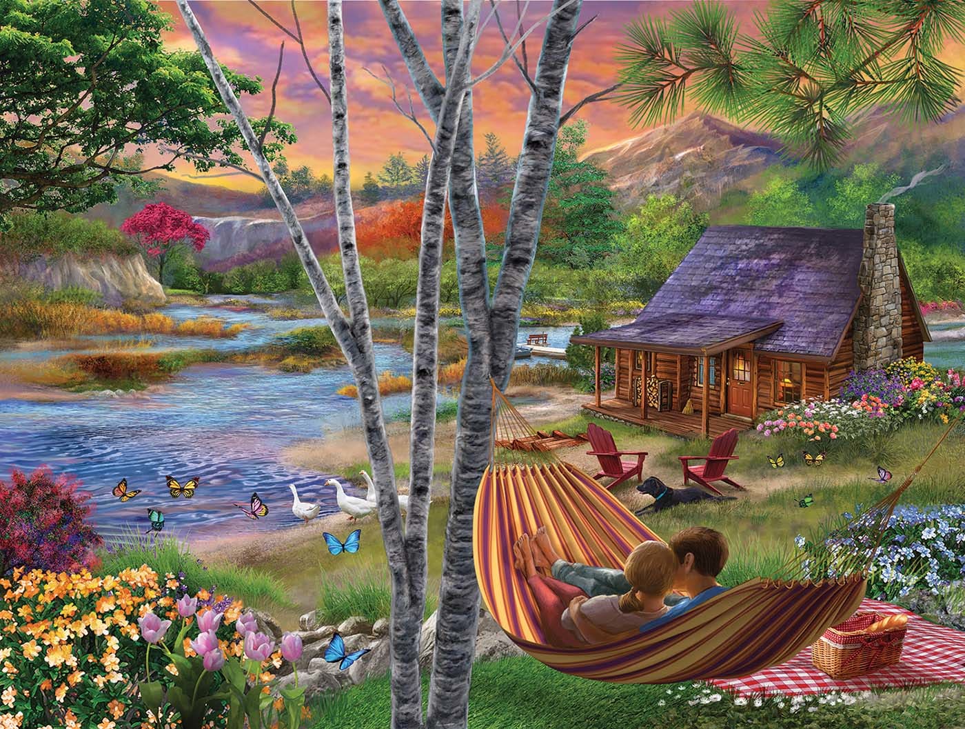 Lazy Afternoon - 1000 Piece Jigsaw Puzzle by SunsOut | Serious Puzzles