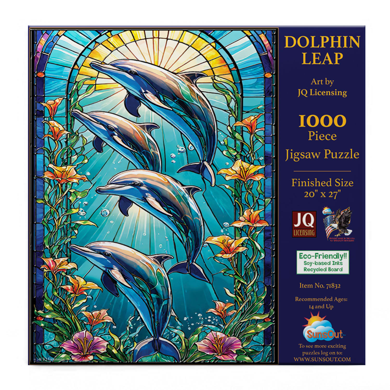 Dolphin Leap - Scratch and Dent - 1000 Piece Jigsaw Puzzle by SunsOut ...