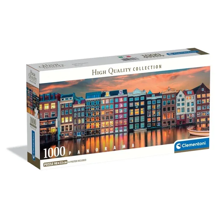 Bright Amsterdam - Compact Box - 1000 Piece Jigsaw Puzzle by Clementoni ...