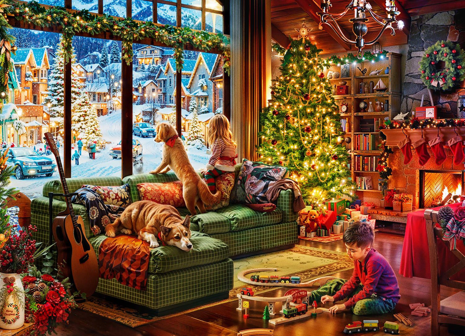 Fireside Christmas - 1000 Piece Jigsaw Puzzle by Vermont Christmas ...