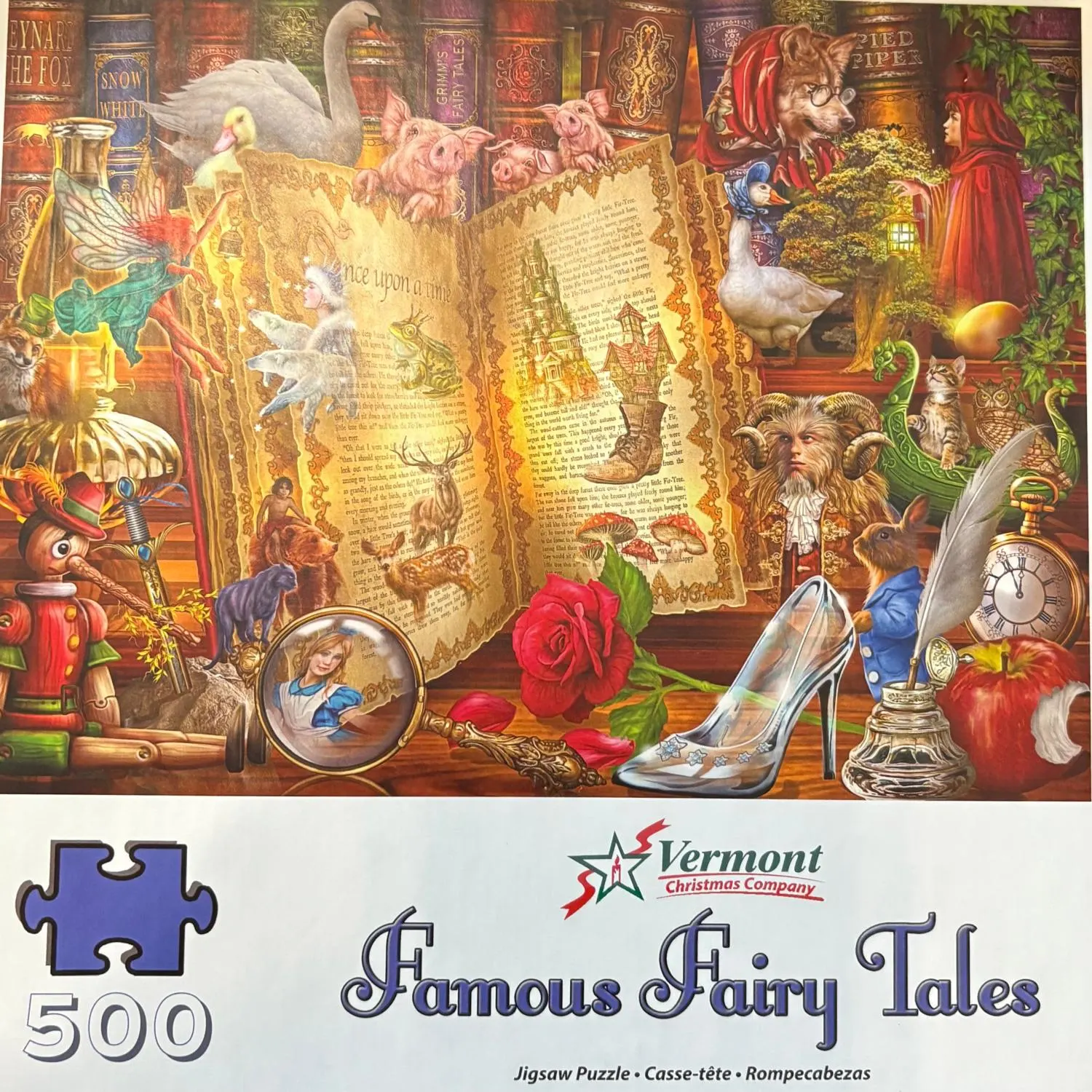 Famous Fairy Tales - 500 Piece Jigsaw Puzzle by Vermont Christmas ...