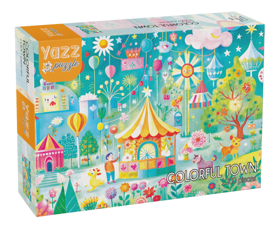 Colorful Town - 1000 Piece Jigsaw Puzzle by Yazz | Serious Puzzles