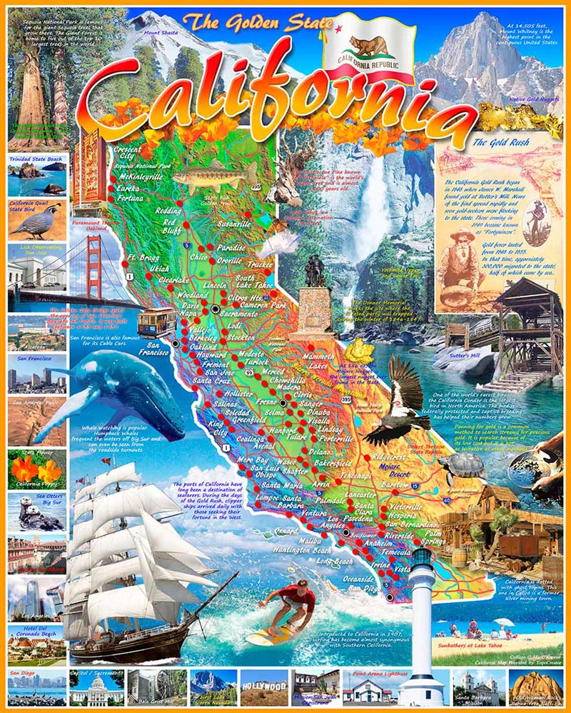 California State Map, 1000 Pieces, White Mountain | Serious Puzzles