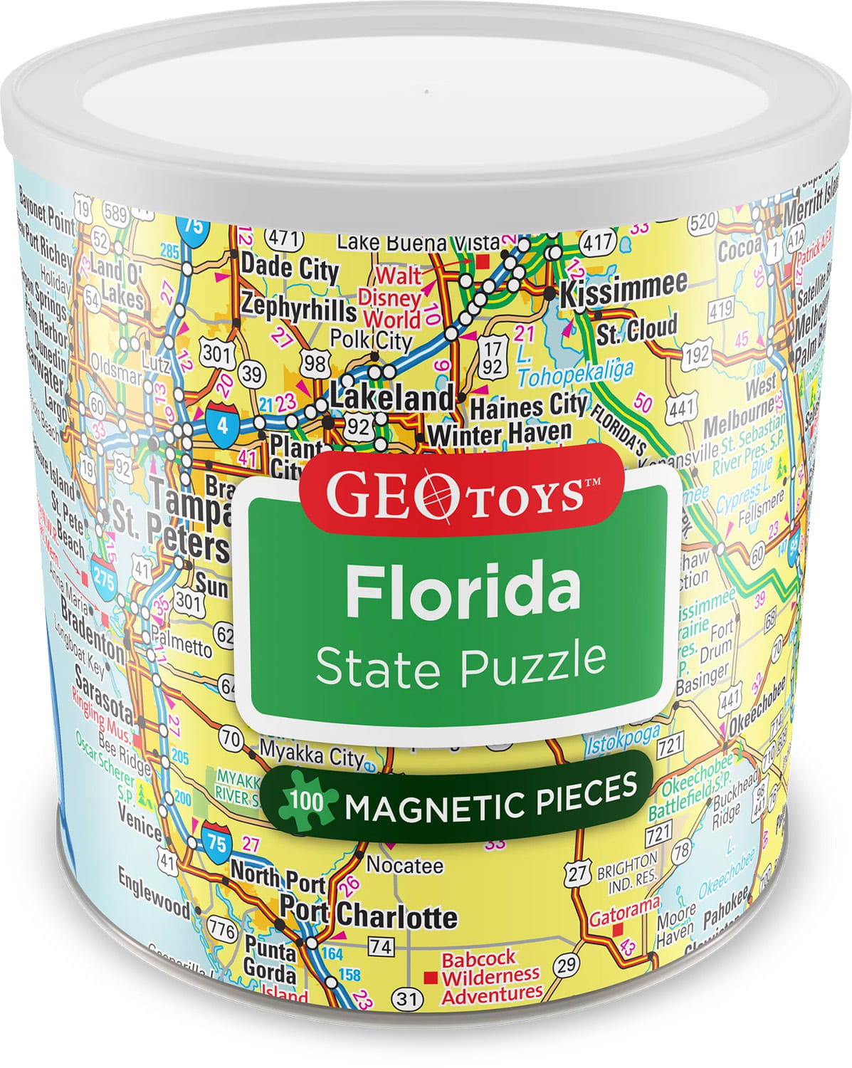Florida - Magnetic Puzzle - 100 Piece Jigsaw Puzzle by Geo Toys ...