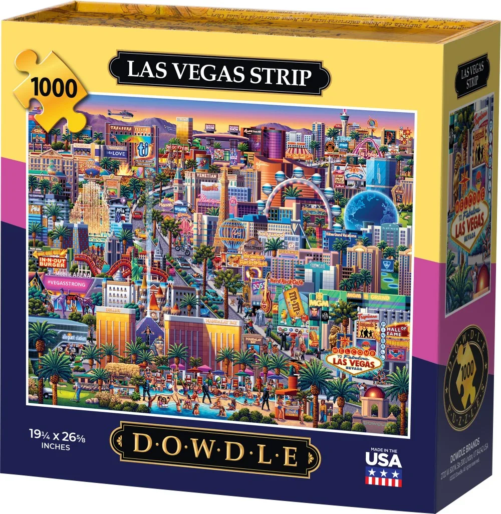 Las Vegas Strip - 1000 Piece Jigsaw Puzzle by Dowdle Folk Art | Serious ...