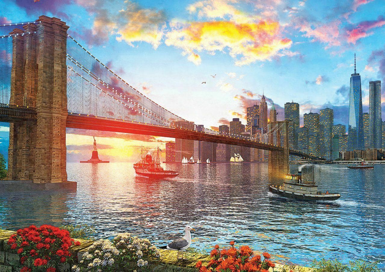 Sunset On New York - Scratch and Dent - 1000 Piece Jigsaw Puzzle by ...